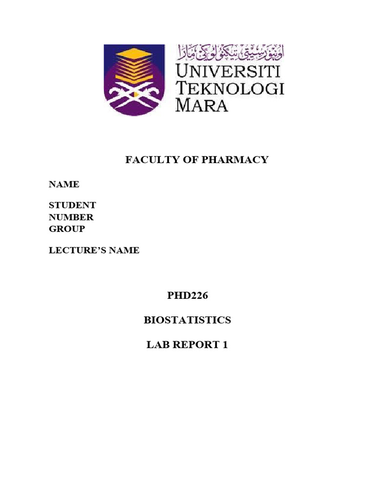 Lab report 1_PHD 226 | Download Free PDF | Statistics | Analysis Of ...