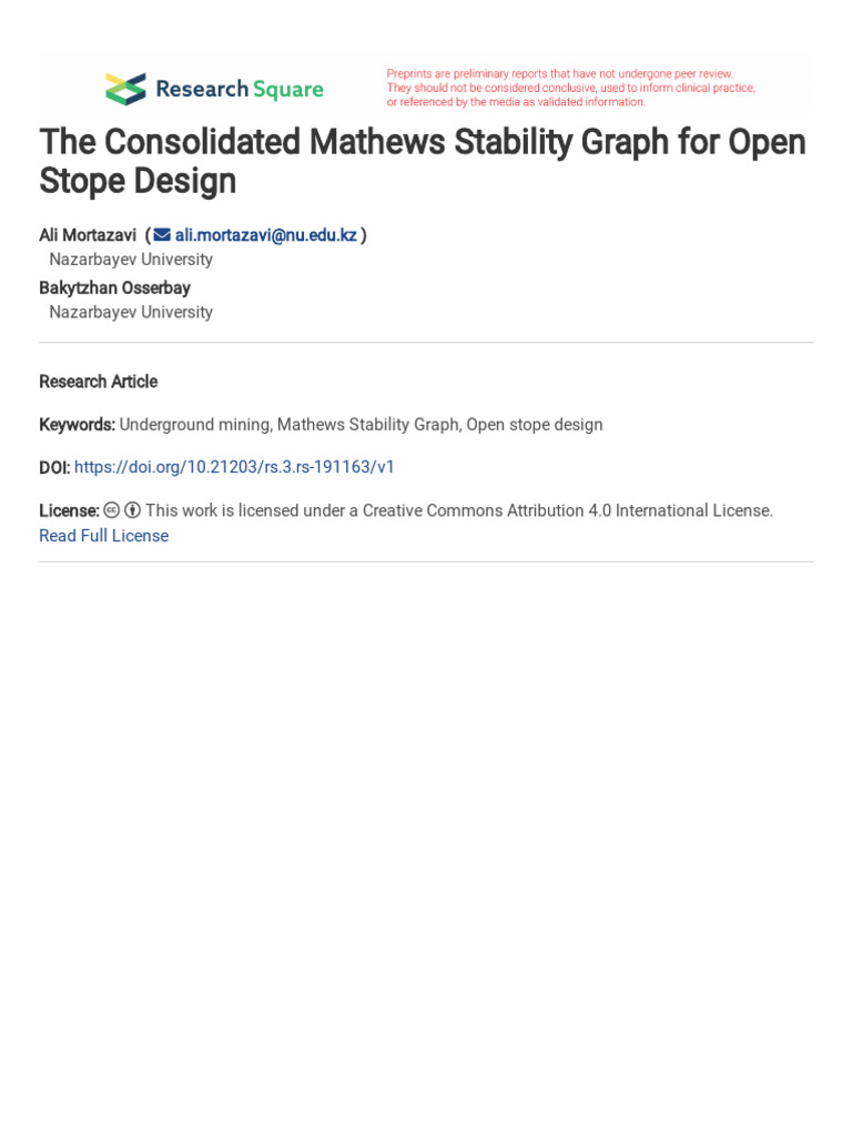 The Consolidated Mathews Stability Graph For Open | Download Free PDF ...