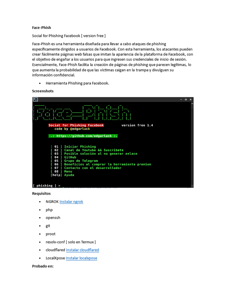 Face Phish | PDF | Suplantación de identidad | Chat en linea
