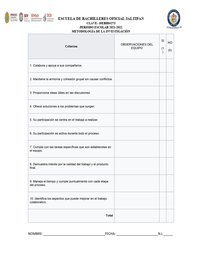 GUÍA DE OBSERVACION TRABAJO EN EQUIPO | PDF GUÍA DE OBSERVACION TRABAJO EN EQUIPO | PDF