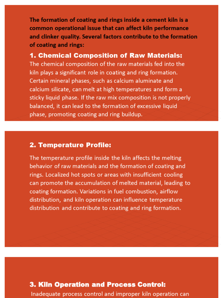 Causes of Coating in Cement Kilns | PDF | Cement | Industrial Processes