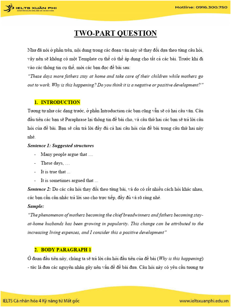Type 2 - Two-Part Question | PDF