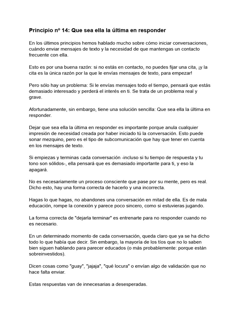 Deja que ella termine la charla | PDF | Relaciones personales, crianza y desarrollo personal