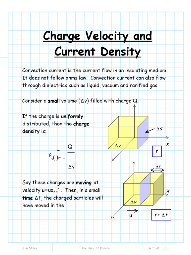Charge Velocity and Current Density | PDF