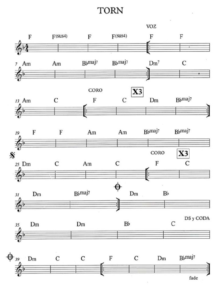 Torn (Chordguide) | PDF