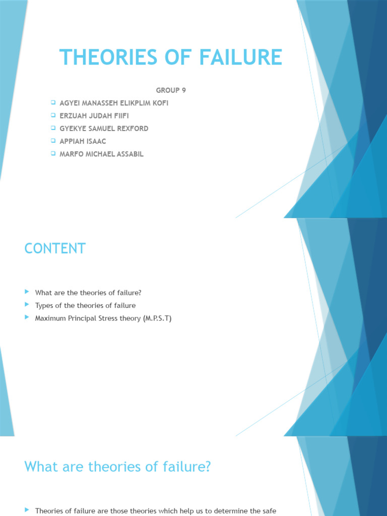 THEORIES OF FAILURE - 2nd Sem | PDF | Stress (Mechanics) | Deformation ...