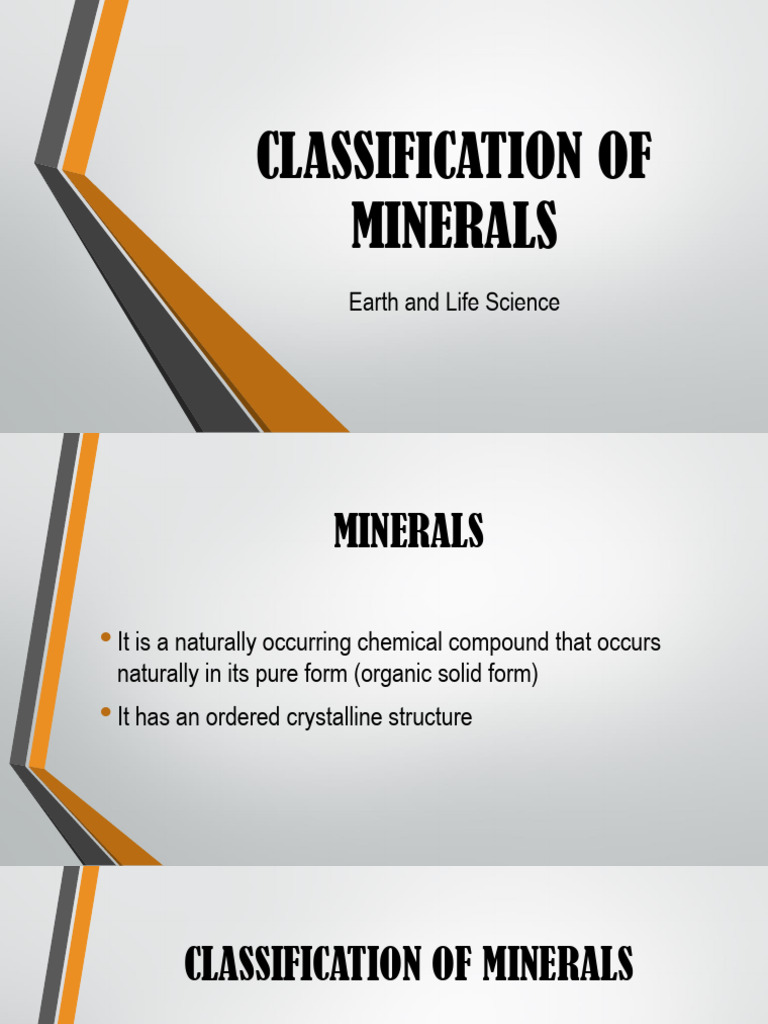 Mineral Classification Guide | PDF | Social Science | Art