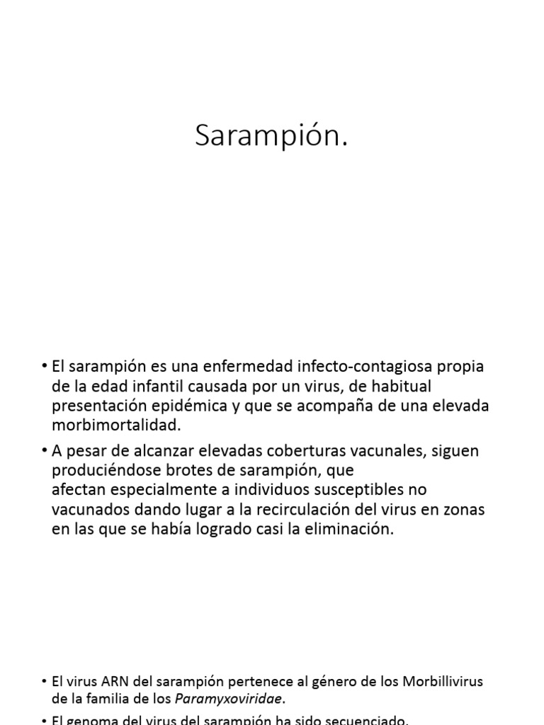Sarampión | PDF | Sarampión | Medicina Sarampión | PDF | Sarampión | Medicina
