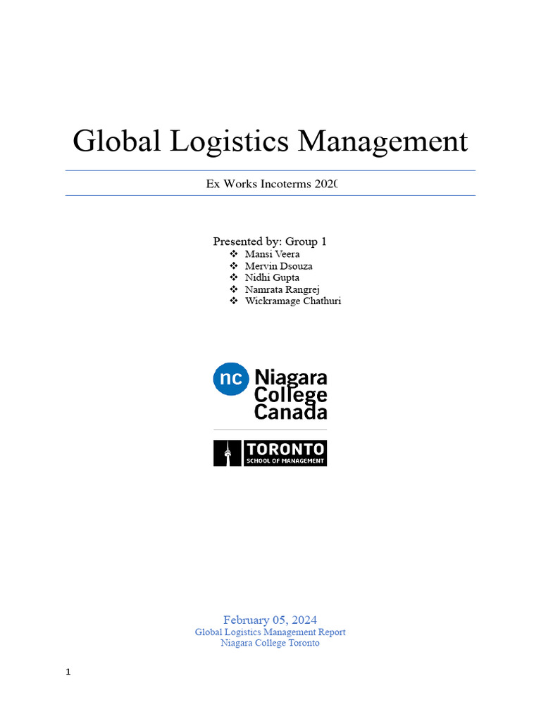 Ex Works Report Assignment | PDF | Cargo | Economies