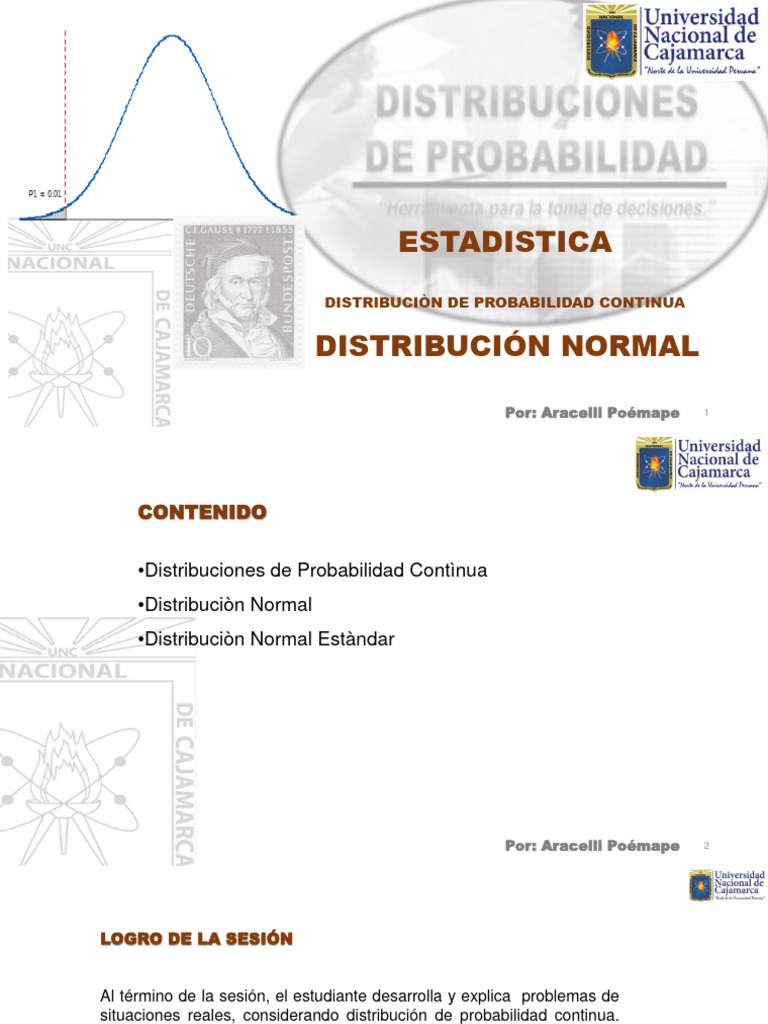 DISTRIBUCIÓN NORMAL Actualizada | PDF | Distribución normal | Análisis ...