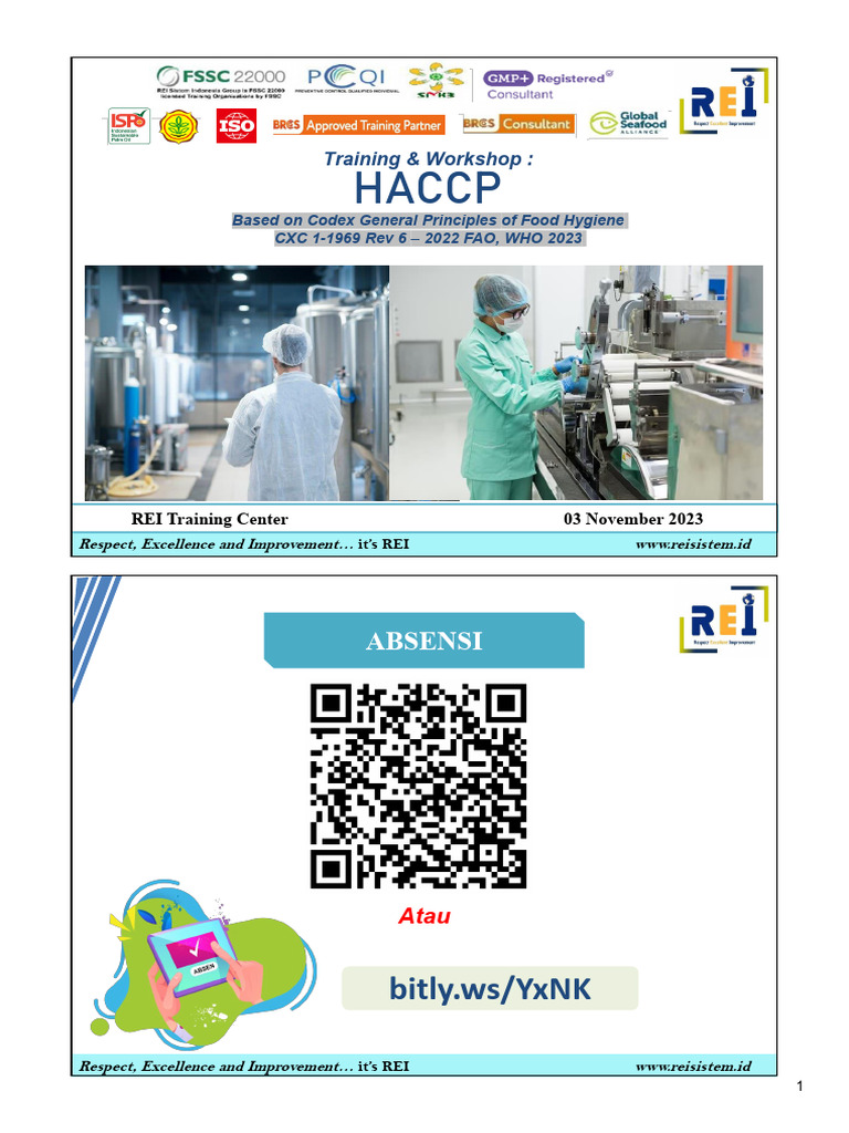 Training HACCP Codex 2022 | PDF