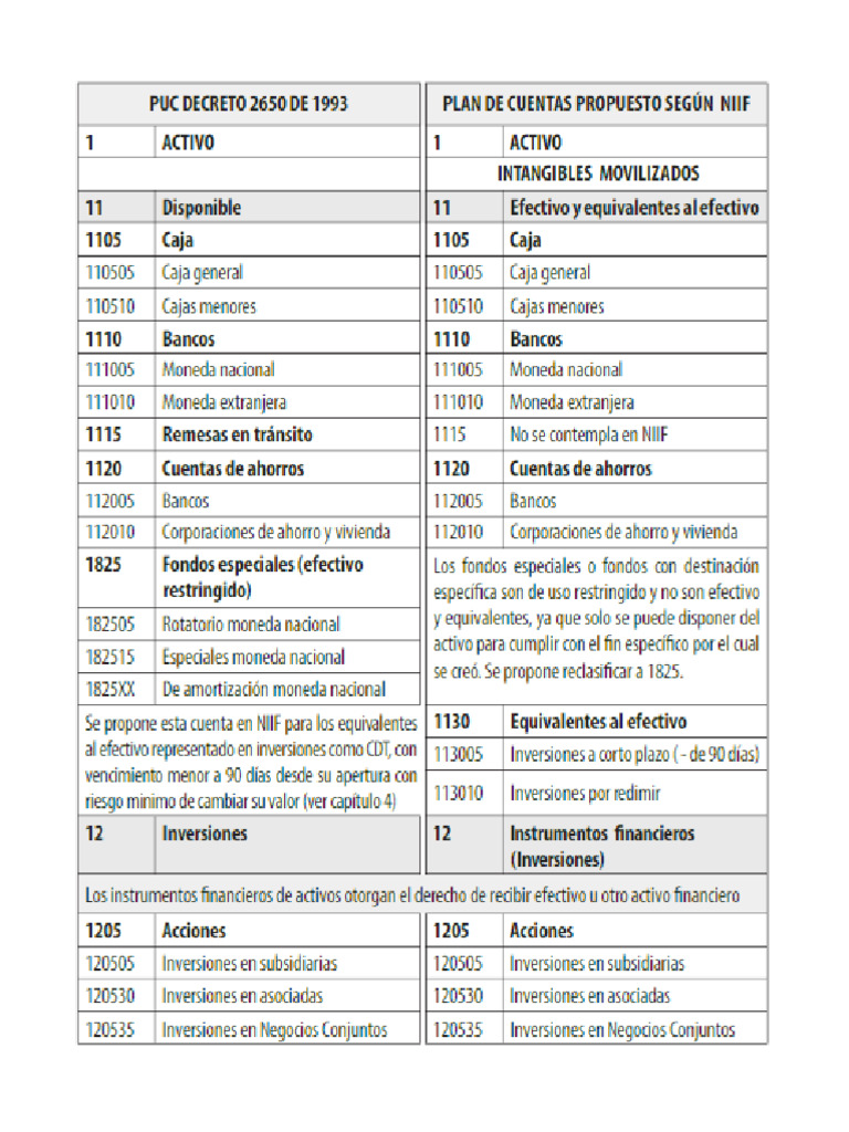 Plan de Cuentas - Imprimir | PDF