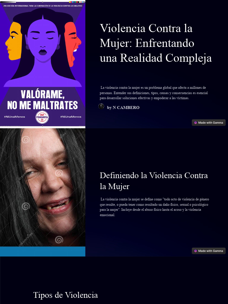 Violencia Contra La Mujer Enfrentando Una Realidad Compleja | PDF | La ...