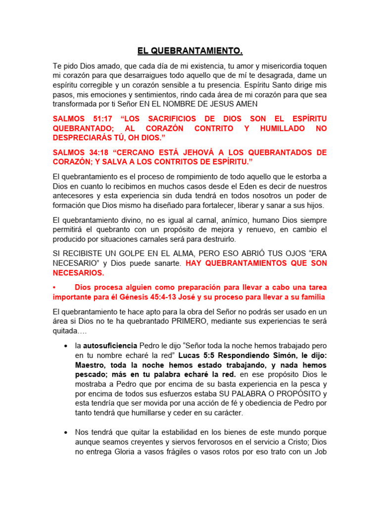 El Quebrantamiento | PDF | Dios | Creencia religiosa y doctrina