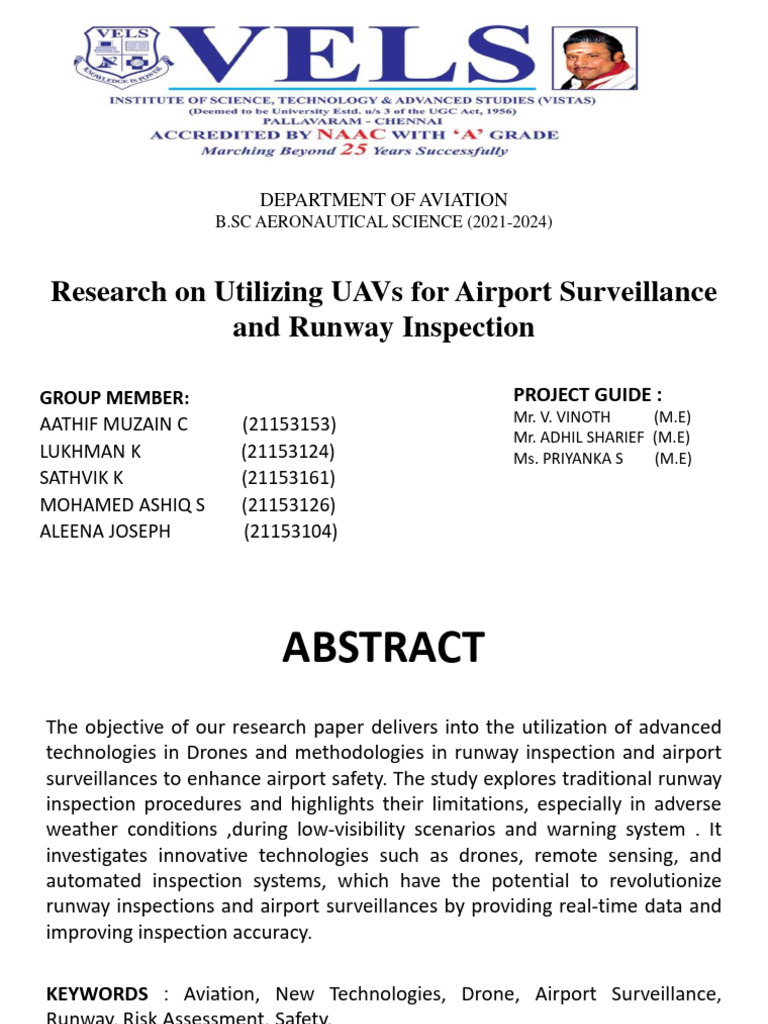 Research on Utilizing UAVs for Airport Surveillance and Runway ...