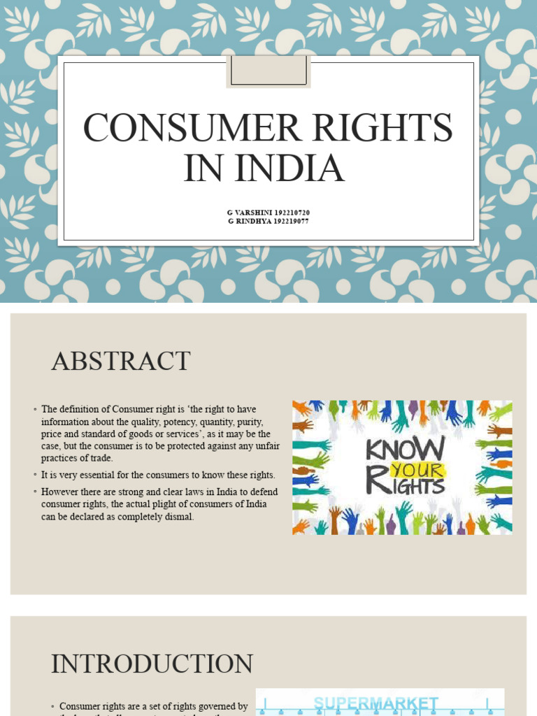 Consumer Rights in India Guide | PDF
