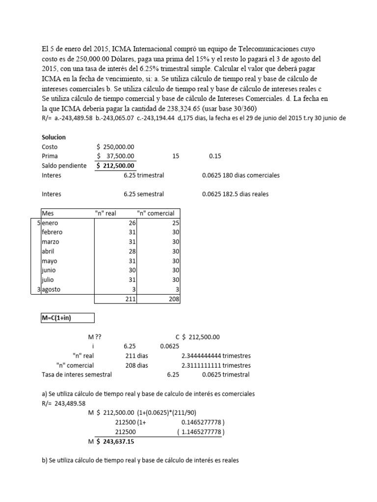 Ej 5 de Enero | PDF | Interés | Finanzas personales