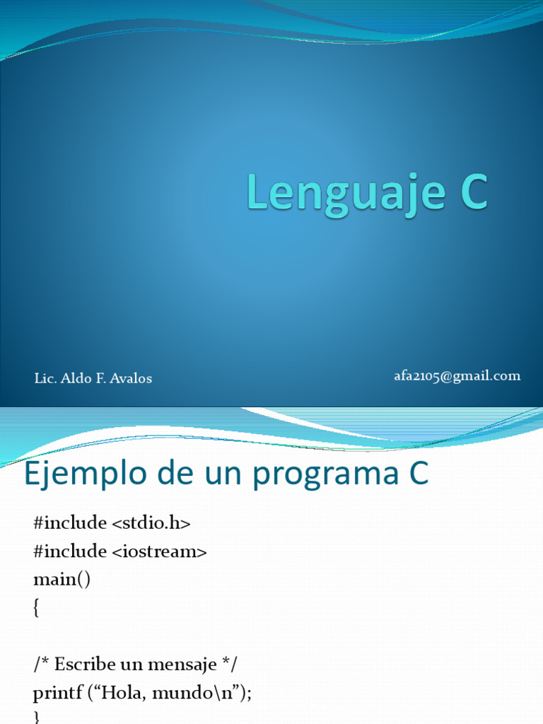 Capitulo 1 Lenguaje C | PDF | Puntero (Programación de computadora) | C (lenguaje de programación)