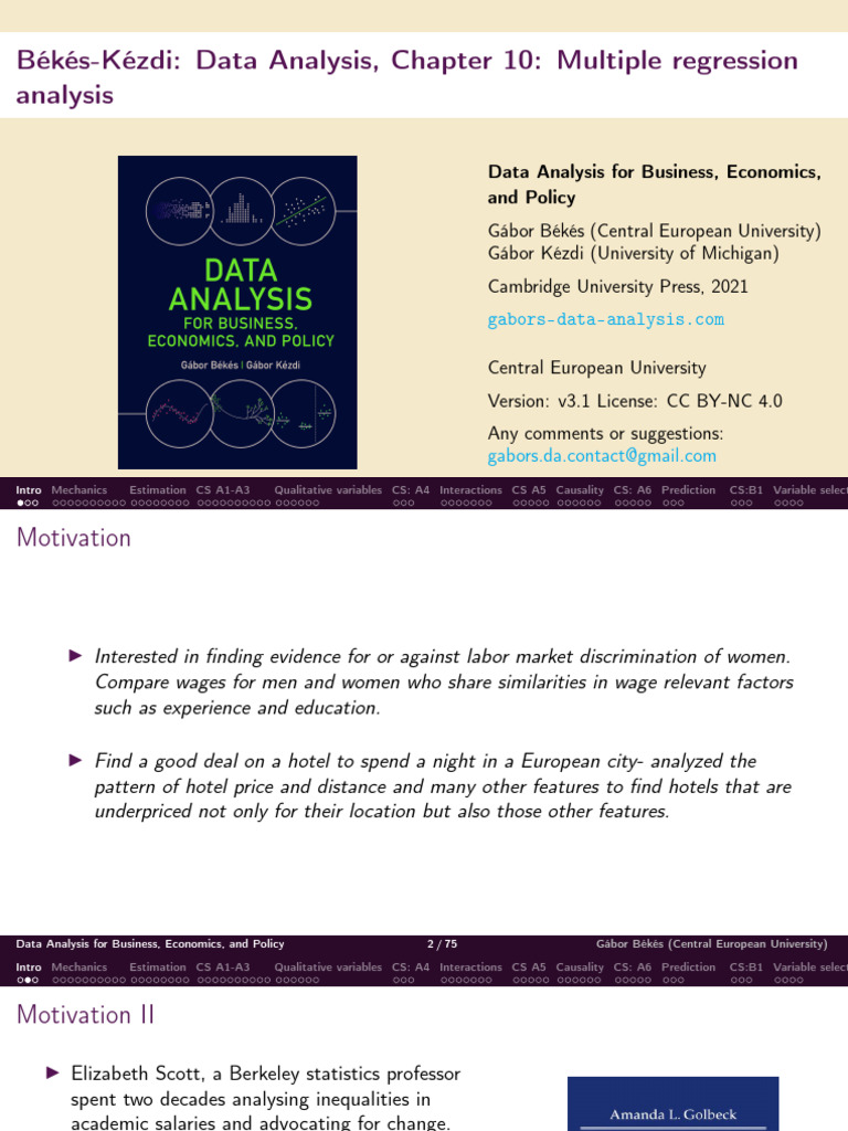 Da Public Slides ch10 v3 2023 | PDF | Multicollinearity | Regression Analysis