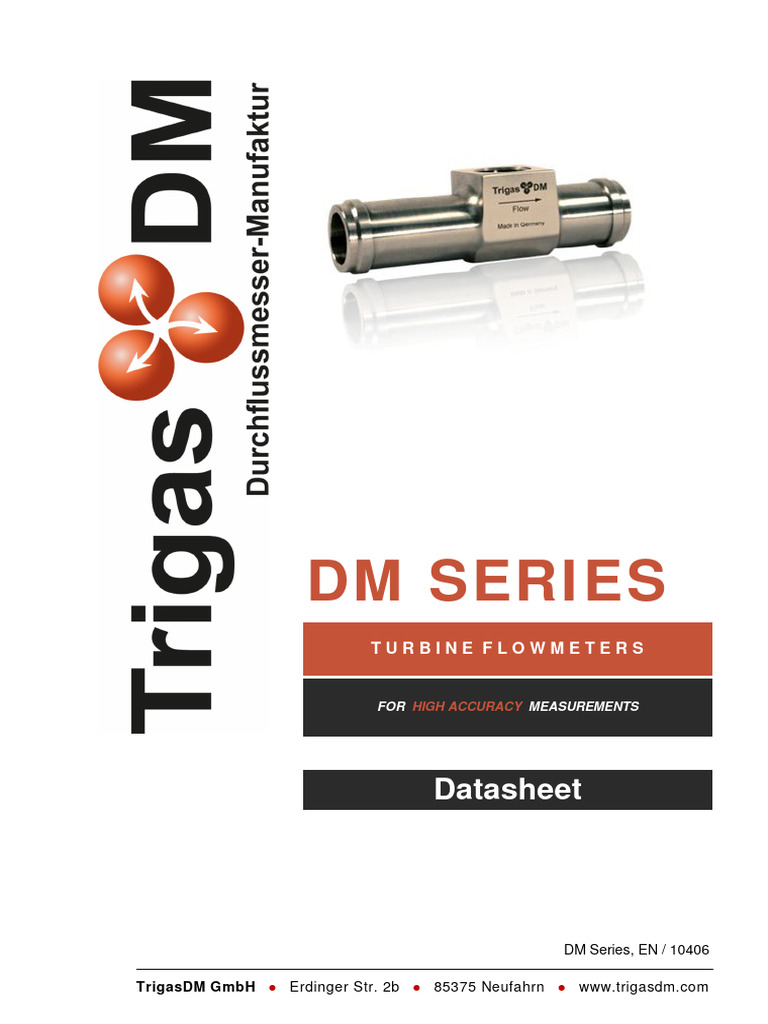 DM Series Datasheet | Download Free PDF | Flow Measurement | Metrology