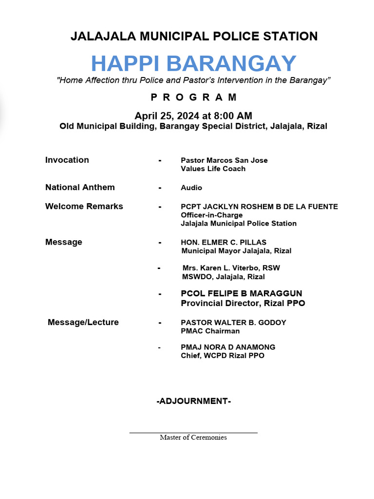 Program 1 Page | PDF