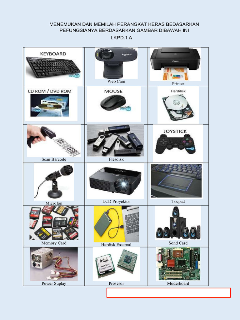 LKPD Identifikasi Perangkat Keras | PDF