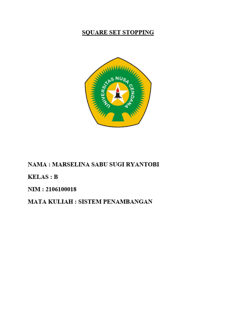 Metode Square Set Stopping Tambang Bawah Tanah | PDF