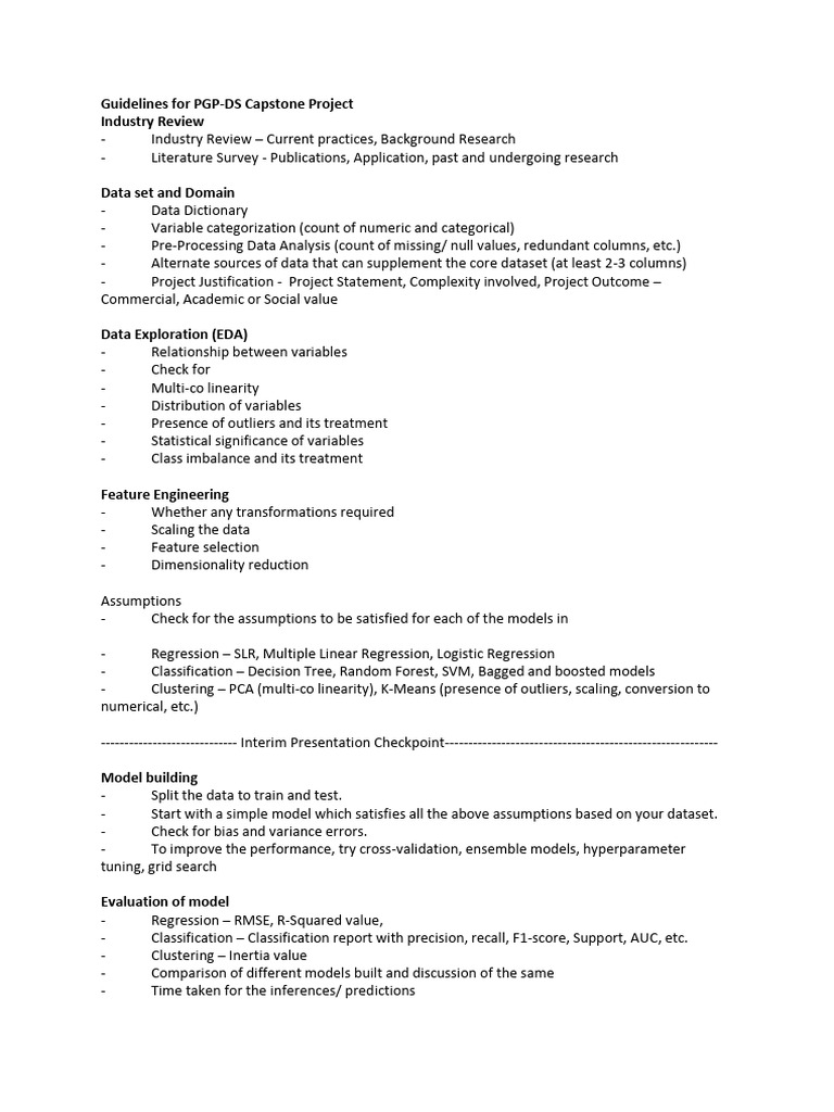 Capstone Project Guidelines Data Science Pdf Regression Analysis Cluster Analysis