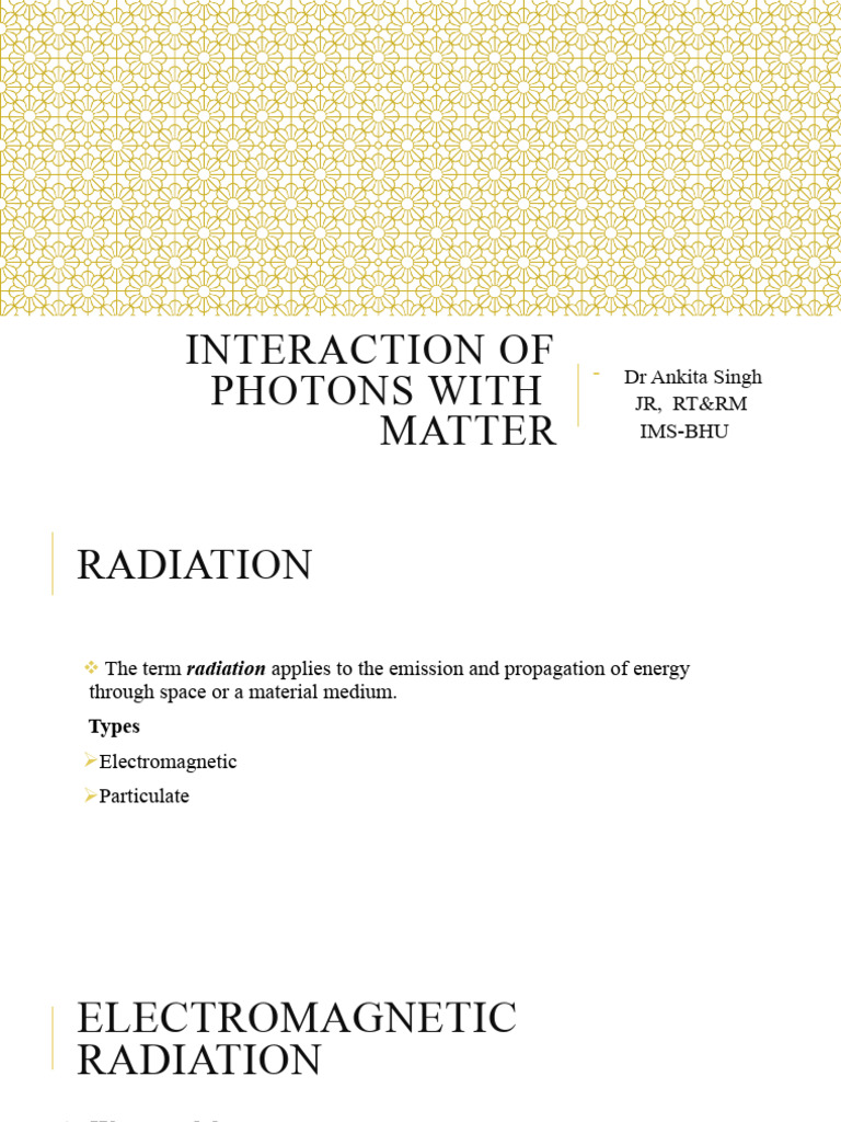Interaction of Photons | PDF | Electromagnetic Radiation | Electron