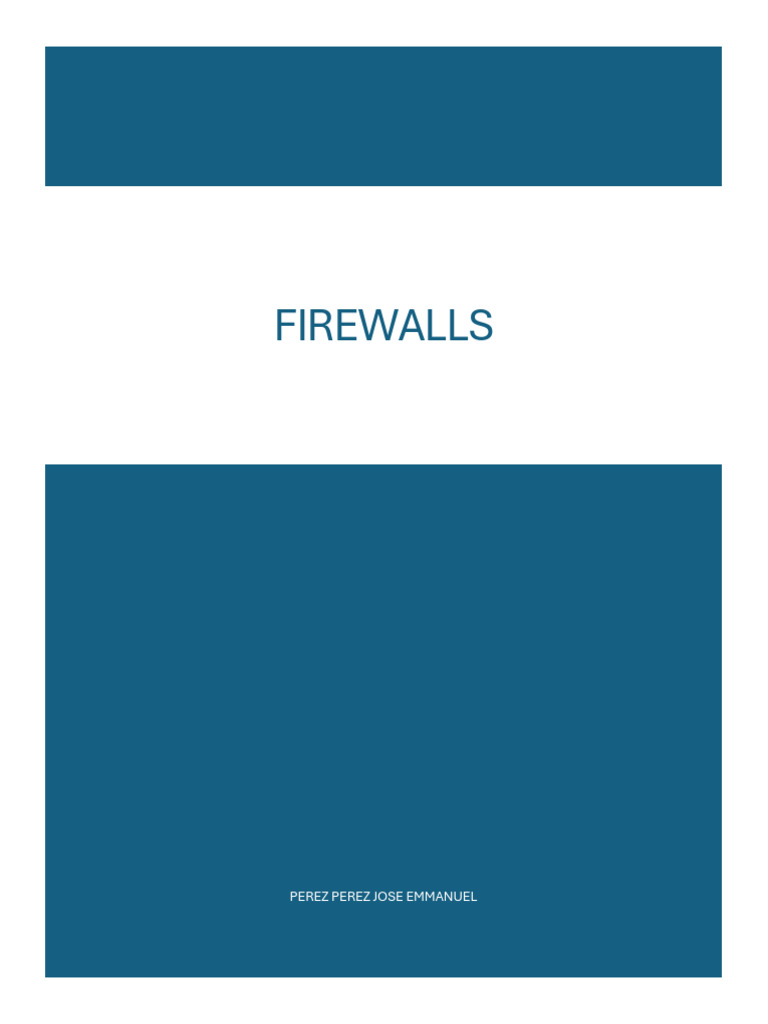 Firewalls | PDF | Cortafuegos (informática) | Red de computadoras