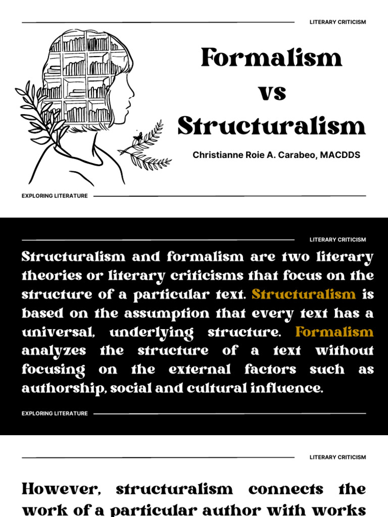 Formalism vs Structuralism | PDF | Literary Criticism | Communication