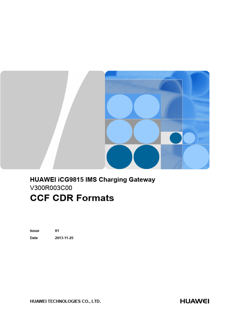 Huawei IMS CDR Formats | Download Free PDF | Ip Multimedia Subsystem ...