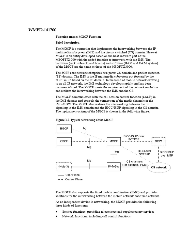 MGCF: Interworking IMS and CS Domains | PDF | Ip Multimedia Subsystem ...