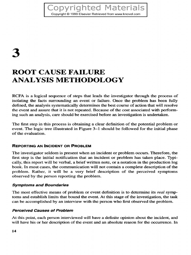 Root Cause Failure Analysis Methodology: Rcfa of | PDF | Reliability ...