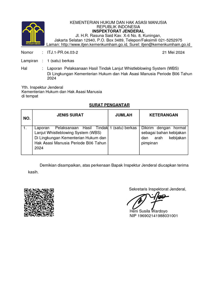 Laporan Pelaksanaan TL WBS Periode B06 2024 | PDF | Ilmu Sosial