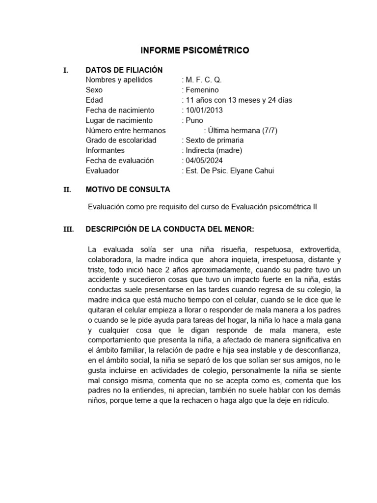 Informe Speci | PDF | Las emociones | Comportamiento