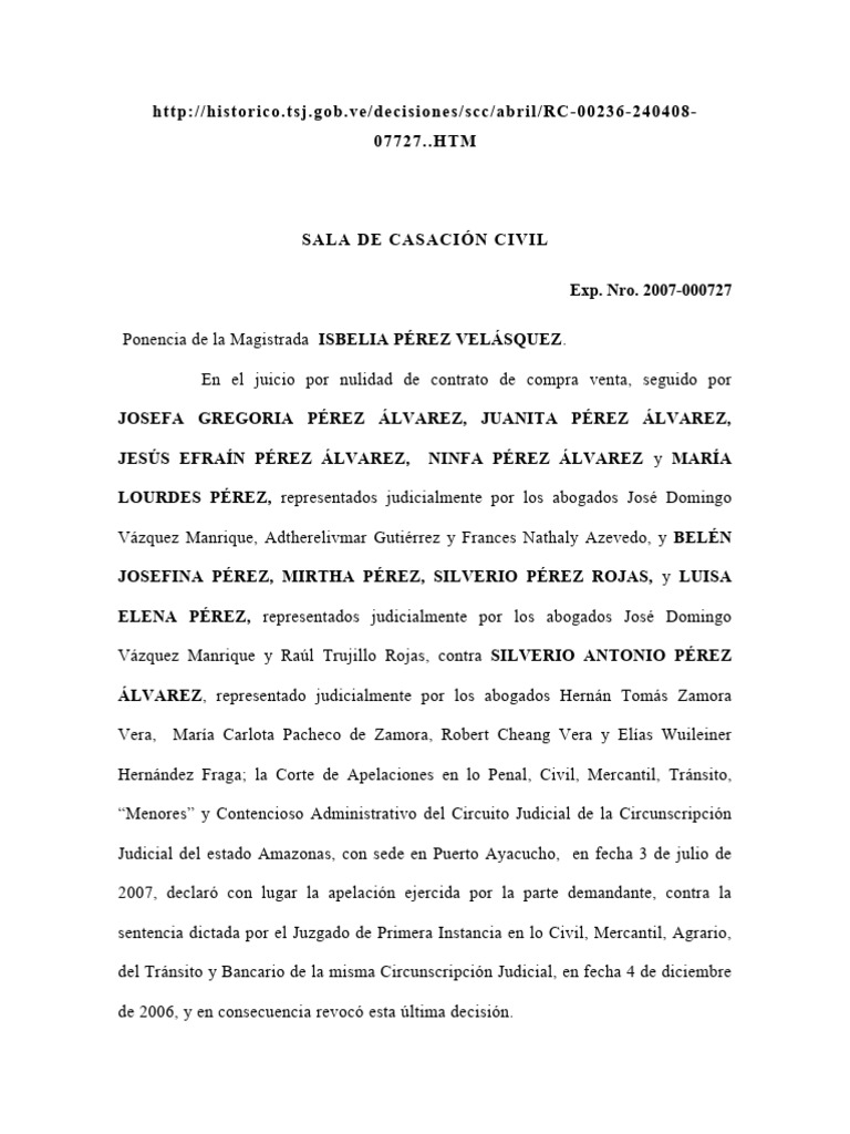 SENTENCIA SALA CASACIÓN CIVIL INTERPRETA ART. 883 CODIGO CIVIL NULIDAD ...