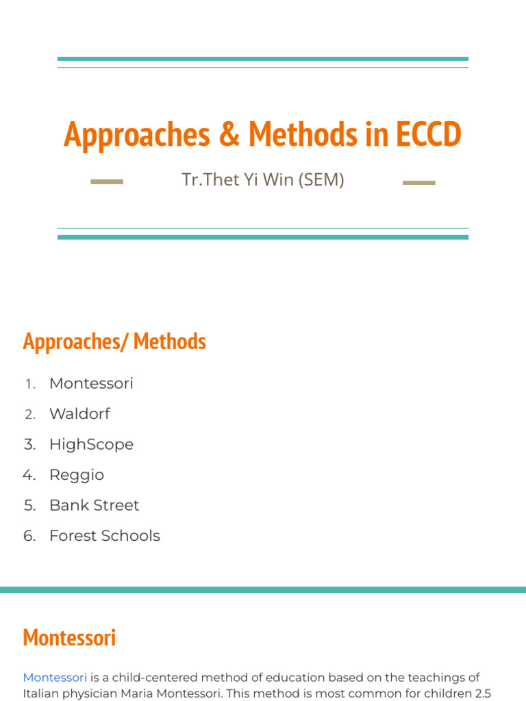 Approaches in ECCD | PDF | Waldorf Education | Human Communication