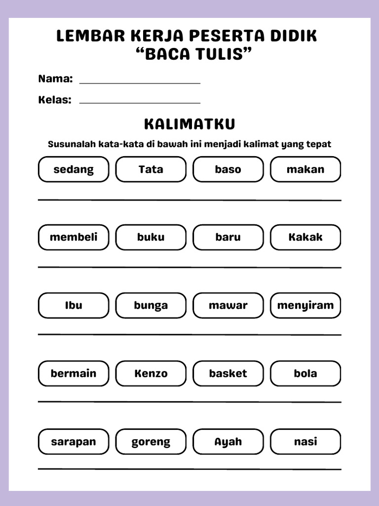 LKPD Baca Tulis | PDF