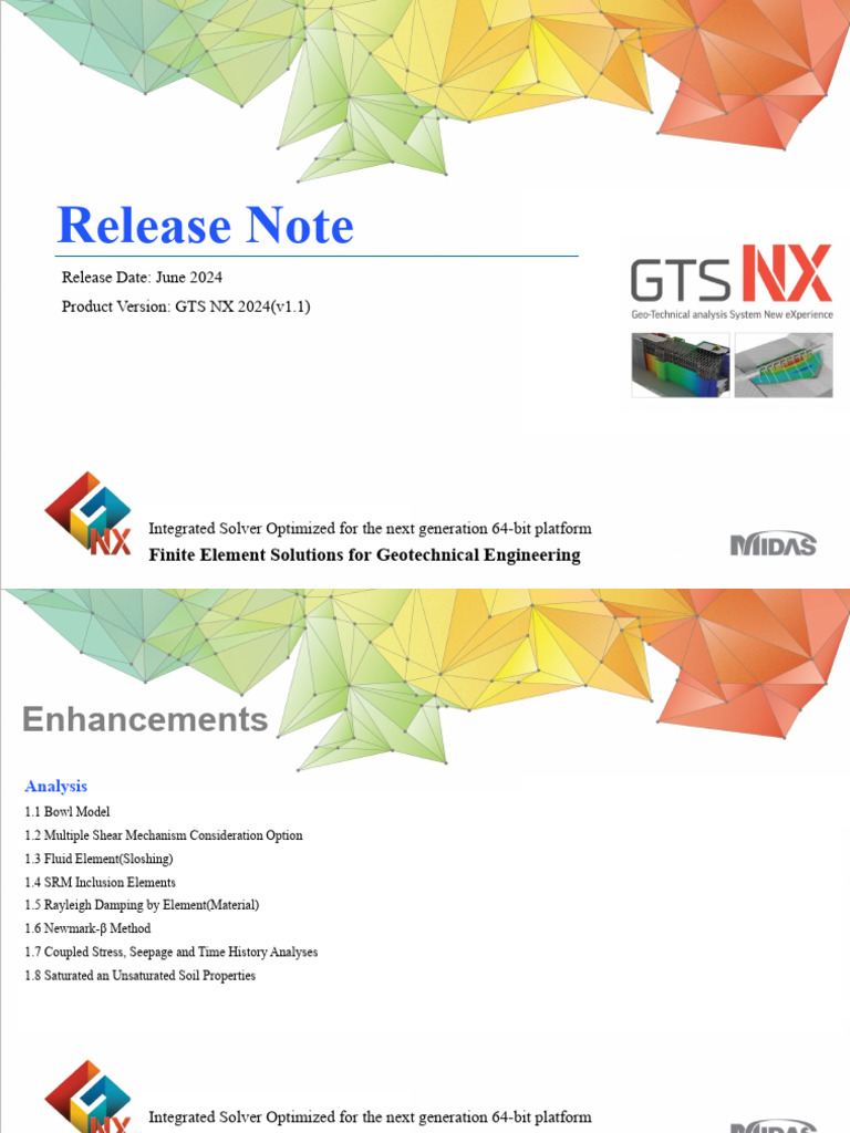Midas GTS NX 2024 Release Notes | PDF | Stress (Mechanics ...