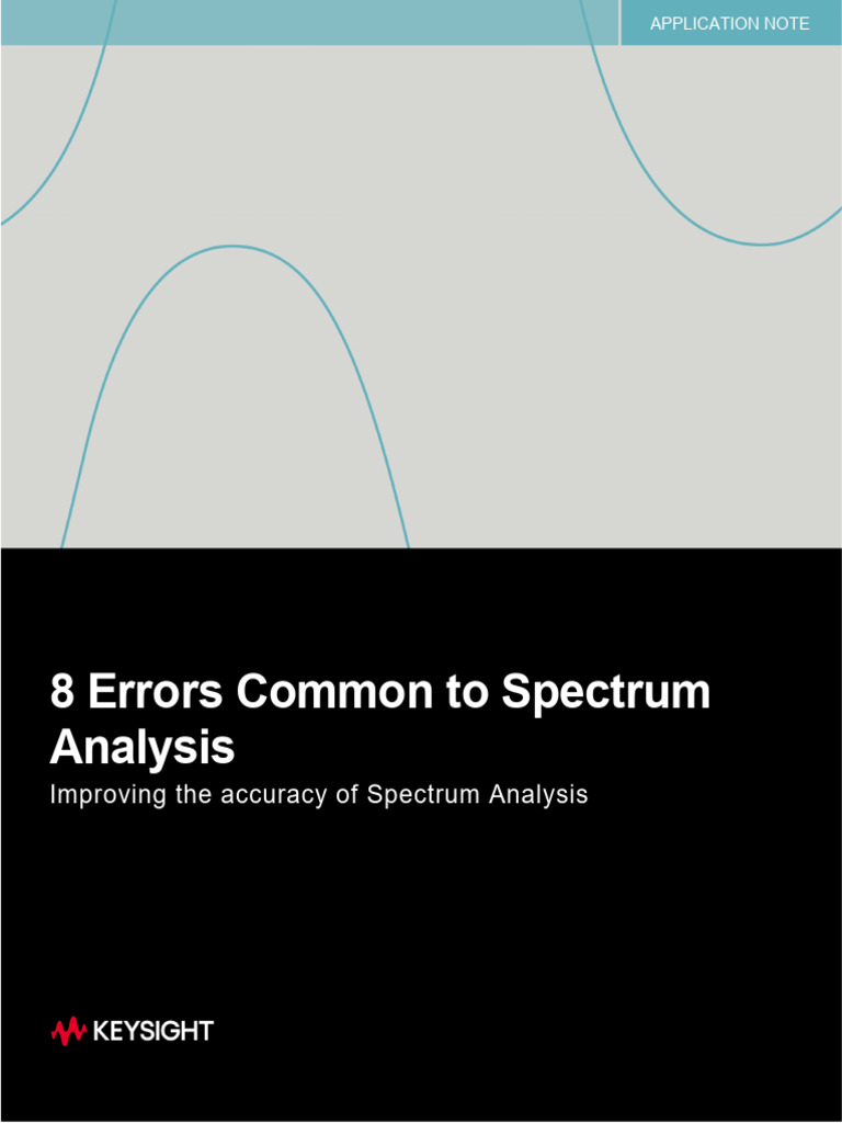 8 Errors Common To Spectrum Analysis | PDF | Detector (Radio) | Electronics