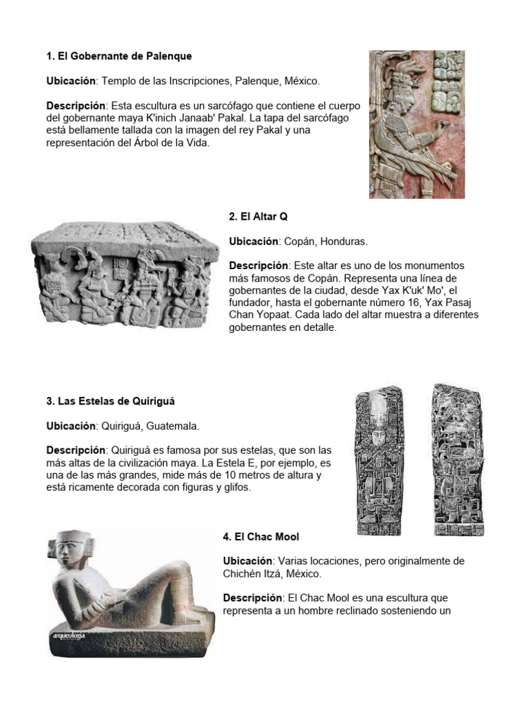 Esculturas Mayas | PDF | Historia