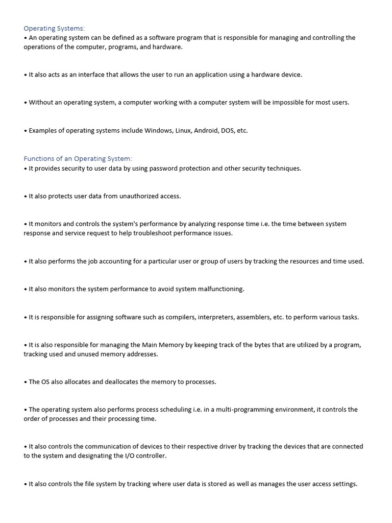 Operation System | Download Free PDF | Operating System | Process (Computing)