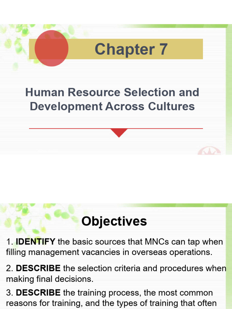 Chapter 7. Human Resource Selection and Development Across Cultures ...