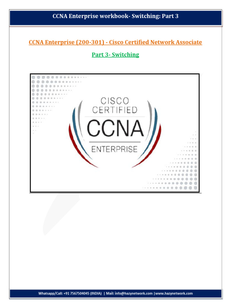 Ccna Workbookvlan With Lab Pdf Network Switch Computer Network 4745