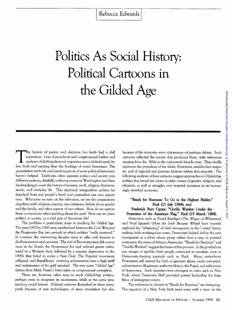 Politics As Social History | PDF | People's Party (United States) | Tariff