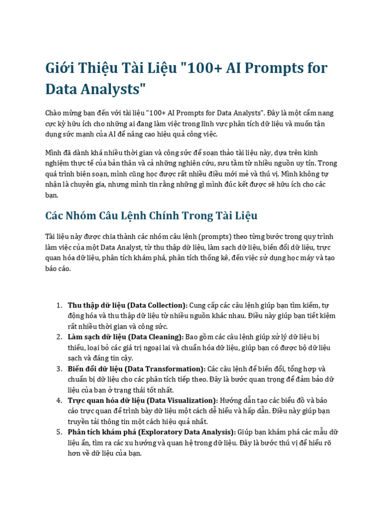 Tài liệu 100 prompts AI | PDF