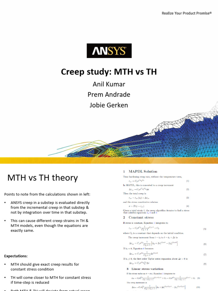 Creep Study - MTH - Vs - TH - Generic | PDF | Creep (Deformation ...