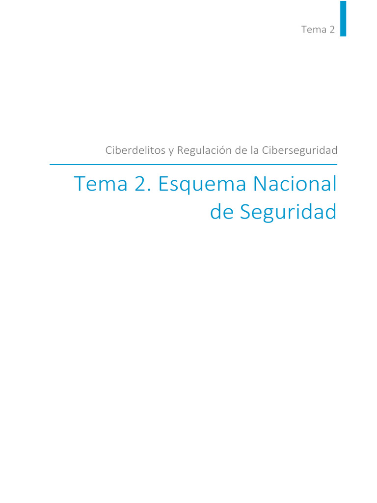 Tema 2 Esquema Nacional de Seguridad | PDF | La seguridad informática | Seguridad