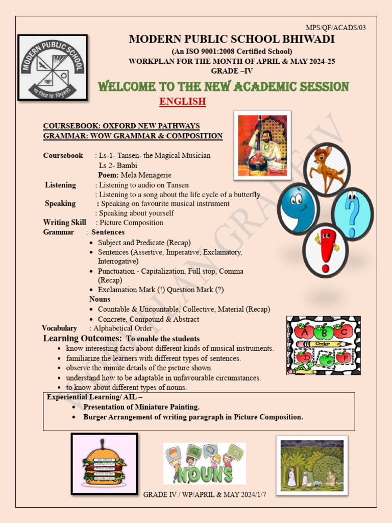Workplan For The Month April & May-1 | PDF | Solubility | Learning